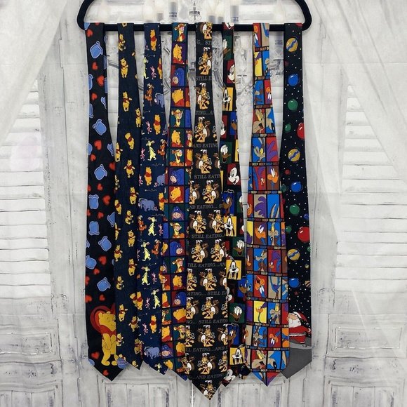 Accessories | Vintage Cartoon Necktie Lot 8 Pooh Looney Tunes Disney ...